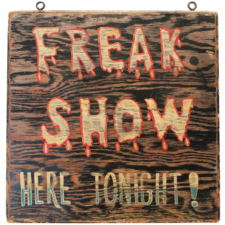 Mid-Century Carnival Freak Show Sign $850 – HERO