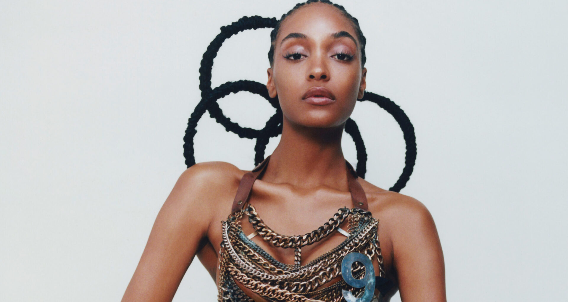 Jourdan Dunn wearing Vivienne Westwood SS20 – HERO